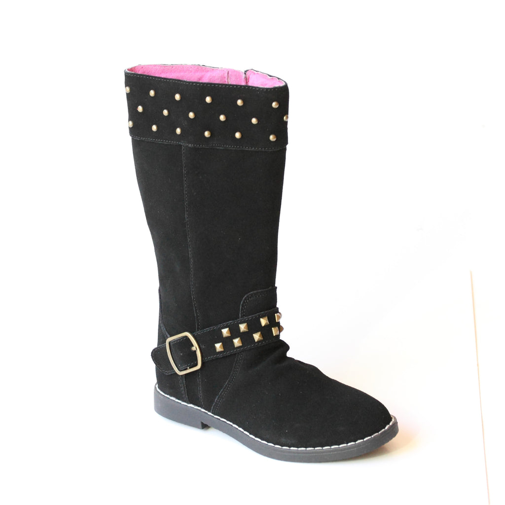 FINAL SALE - L'Amour Girls Studded Suede Tall Boots – Babychelle