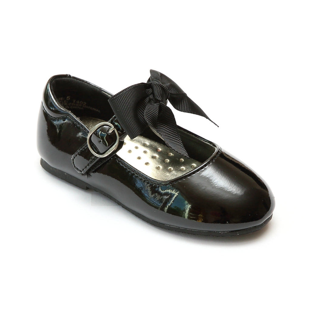 L'Amour Girls Grosgrain Bow Flat – Babychelle